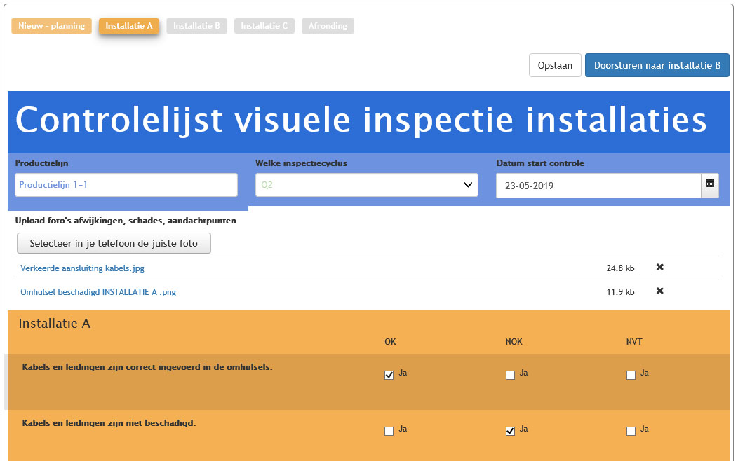 Controlelijst, maar dan meteen digitaal